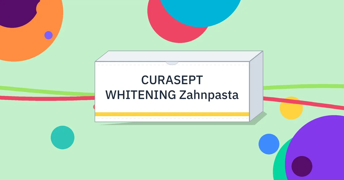Symbolbild: Packung mit der Aufschrift CURASEPT WHITENING Zahnpasta (PZN 18680099) – Verfügbarkeit und Bezug in Apotheken in Frankfurt am Main