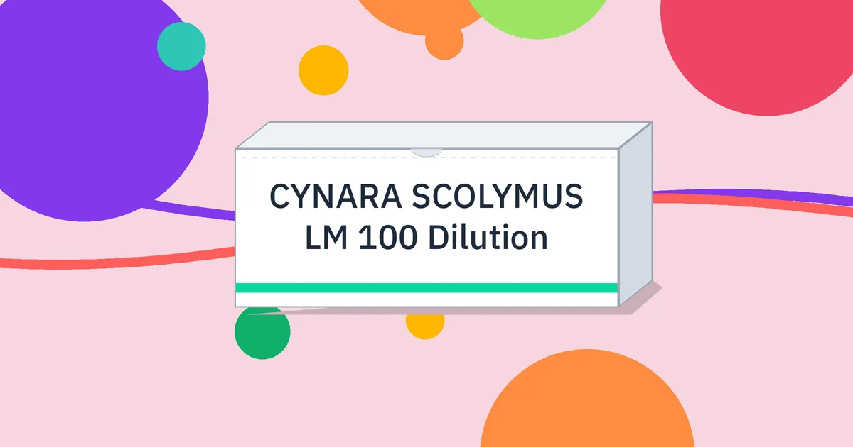 Symbolbild: Packung mit der Aufschrift CYNARA SCOLYMUS LM 100 Dilution (PZN 13459875) – Verfügbarkeit und Bezug in Apotheken in Frankfurt am Main