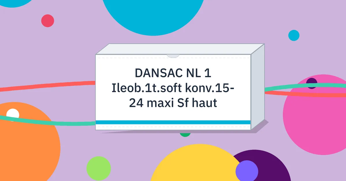 Symbolbild: Packung mit der Aufschrift DANSAC NL 1 Ileob.1t.soft konv.15-24 maxi Sf haut (PZN 11645510) – Verfügbarkeit und Bezug in Apotheken in Frankfurt am Main