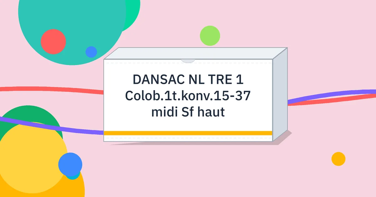 Symbolbild: Packung mit der Aufschrift DANSAC NL TRE 1 Colob.1t.konv.15-37 midi Sf haut (PZN 16197447) – Verfügbarkeit und Bezug in Apotheken in Frankfurt am Main