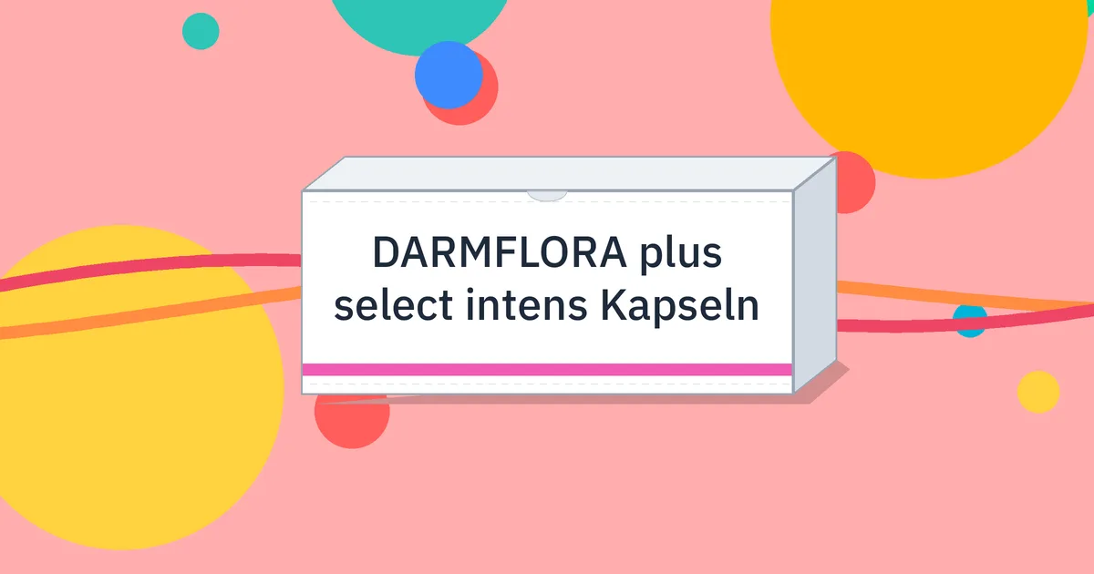 Symbolbild: Packung mit der Aufschrift DARMFLORA plus select intens Kapseln (PZN 13839419) – Verfügbarkeit und Bezug in Apotheken in Frankfurt am Main