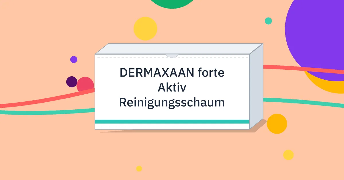 Symbolbild: Packung mit der Aufschrift DERMAXAAN forte Aktiv Reinigungsschaum (PZN 17267150) – Verfügbarkeit und Bezug in Apotheken in Frankfurt am Main