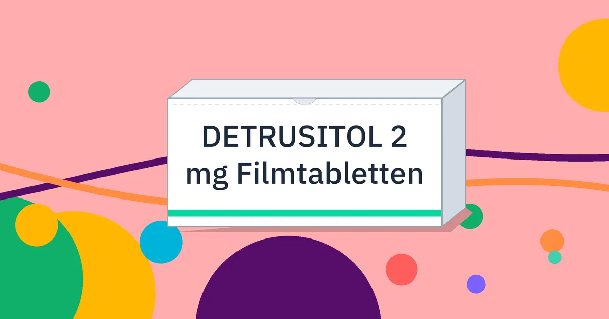 Symbolbild: Packung mit der Aufschrift DETRUSITOL 2 mg Filmtabletten (PZN 13899746) – Verfügbarkeit und Bezug in Apotheken in Frankfurt am Main