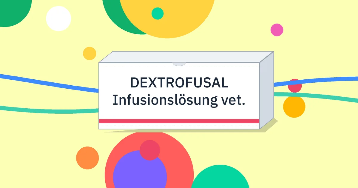 Symbolbild: Packung mit der Aufschrift DEXTROFUSAL Infusionslösung vet. (PZN 04711548) – Verfügbarkeit und Bezug in Apotheken in Frankfurt am Main