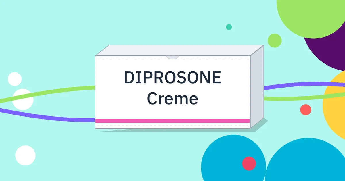 Symbolbild: Packung mit der Aufschrift DIPROSONE Creme (PZN 01697724) – Verfügbarkeit und Bezug in Apotheken in Frankfurt am Main