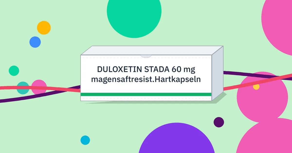 Symbolbild: Packung mit der Aufschrift DULOXETIN STADA 60 mg magensaftresist.Hartkapseln (PZN 11592222) – Verfügbarkeit und Bezug in Apotheken in Frankfurt am Main