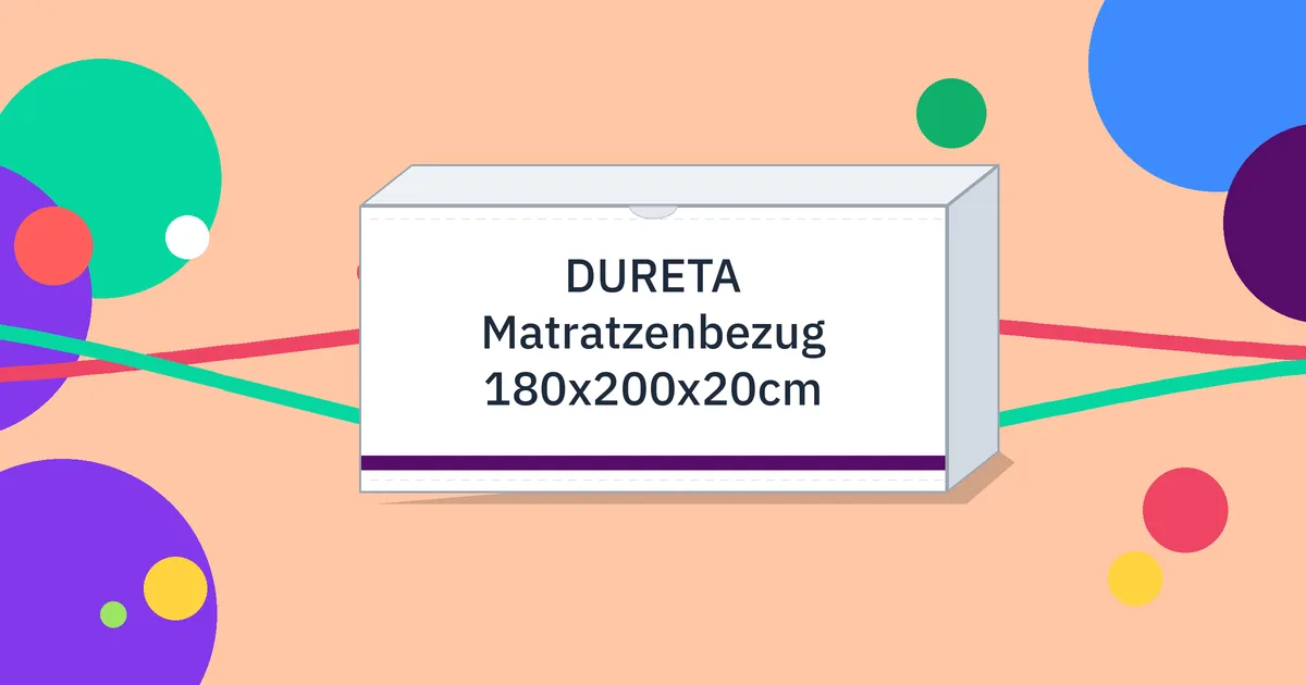 Symbolbild: Packung mit der Aufschrift DURETA Matratzenbezug 180x200x20cm (PZN 01855850) – Verfügbarkeit und Bezug in Apotheken in Frankfurt am Main
