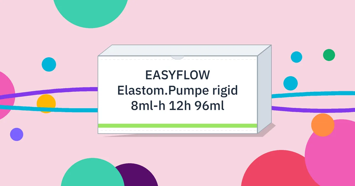 Symbolbild: Packung mit der Aufschrift EASYFLOW Elastom.Pumpe rigid 8ml-h 12h 96ml (PZN 19262599) – Verfügbarkeit und Bezug in Apotheken in Frankfurt am Main