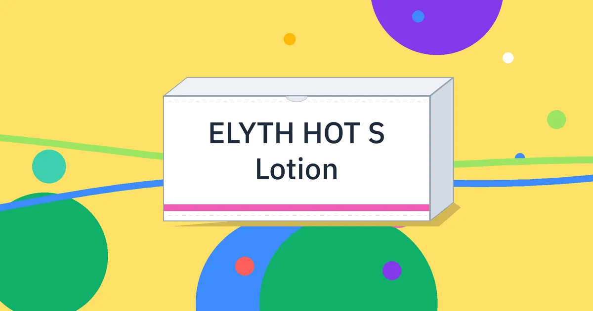 Symbolbild: Packung mit der Aufschrift ELYTH HOT S Lotion (PZN 03419946) – Verfügbarkeit und Bezug in Apotheken in Frankfurt am Main