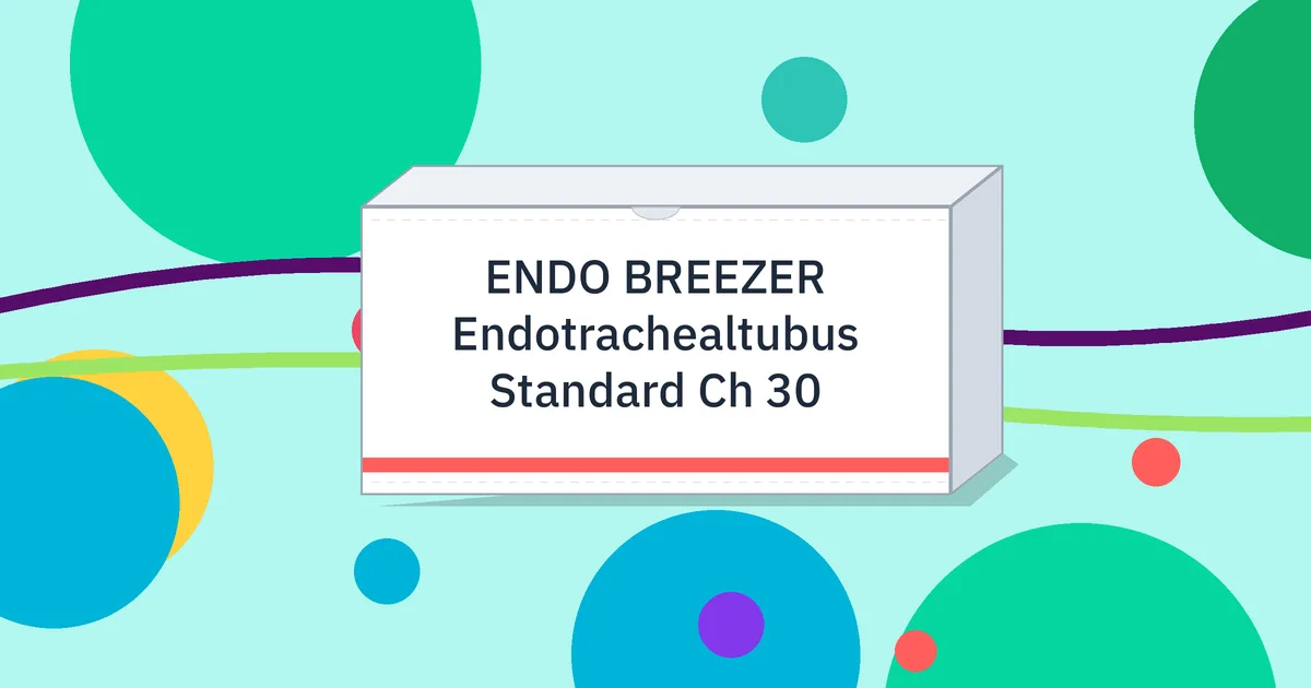 Symbolbild: Packung mit der Aufschrift ENDO BREEZER Endotrachealtubus Standard Ch 30 (PZN 16783725) – Verfügbarkeit und Bezug in Apotheken in Frankfurt am Main