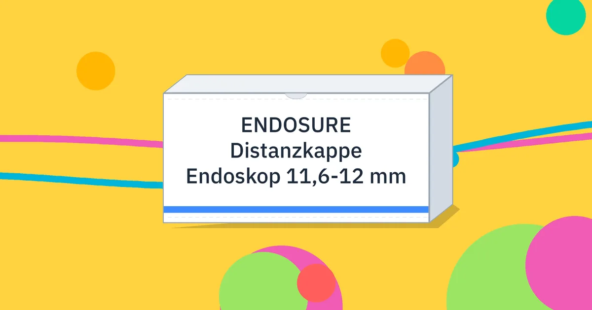 Symbolbild: Packung mit der Aufschrift ENDOSURE Distanzkappe Endoskop 11,6-12 mm (PZN 20539267) – Verfügbarkeit und Bezug in Apotheken in Frankfurt am Main