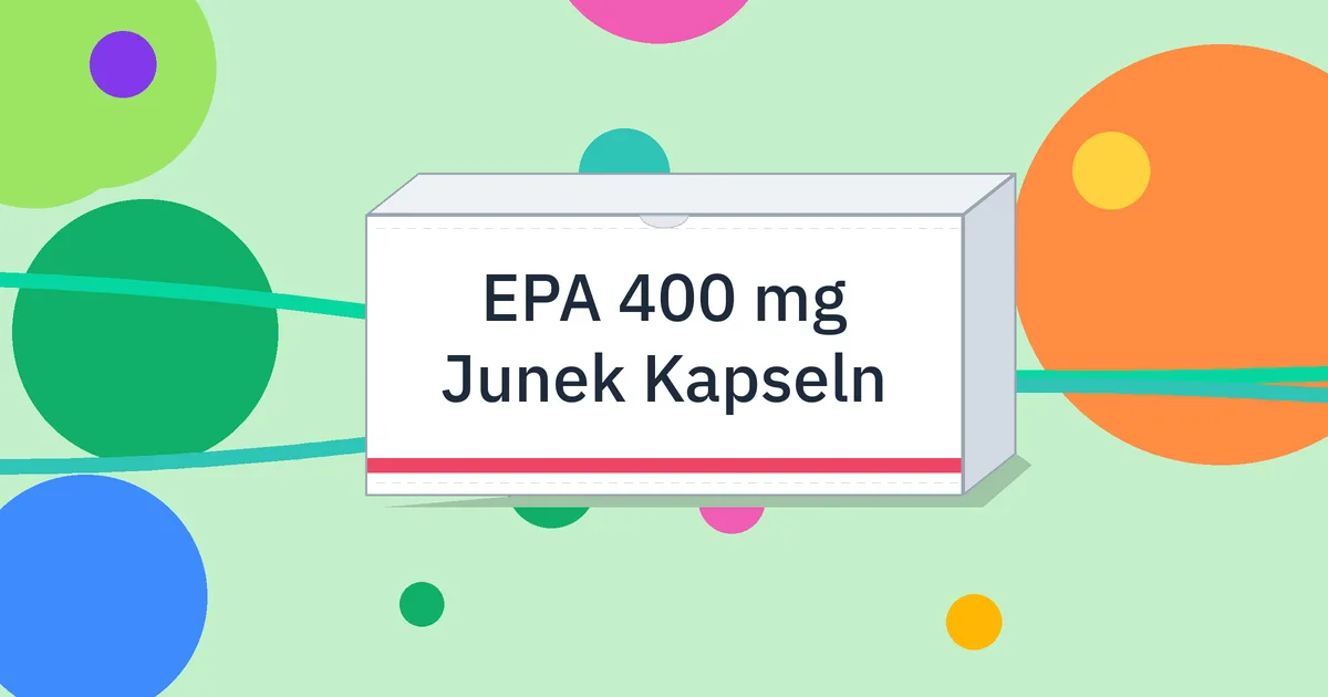 Symbolbild: Packung mit der Aufschrift EPA 400 mg Junek Kapseln (PZN 11189785) – Verfügbarkeit und Bezug in Apotheken in Frankfurt am Main
