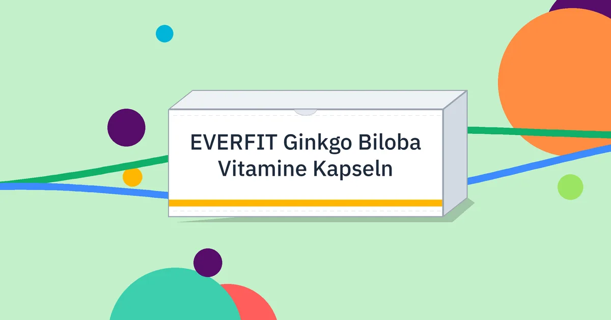 Symbolbild: Packung mit der Aufschrift EVERFIT Ginkgo Biloba Vitamine Kapseln (PZN 16657305) – Verfügbarkeit und Bezug in Apotheken in Frankfurt am Main
