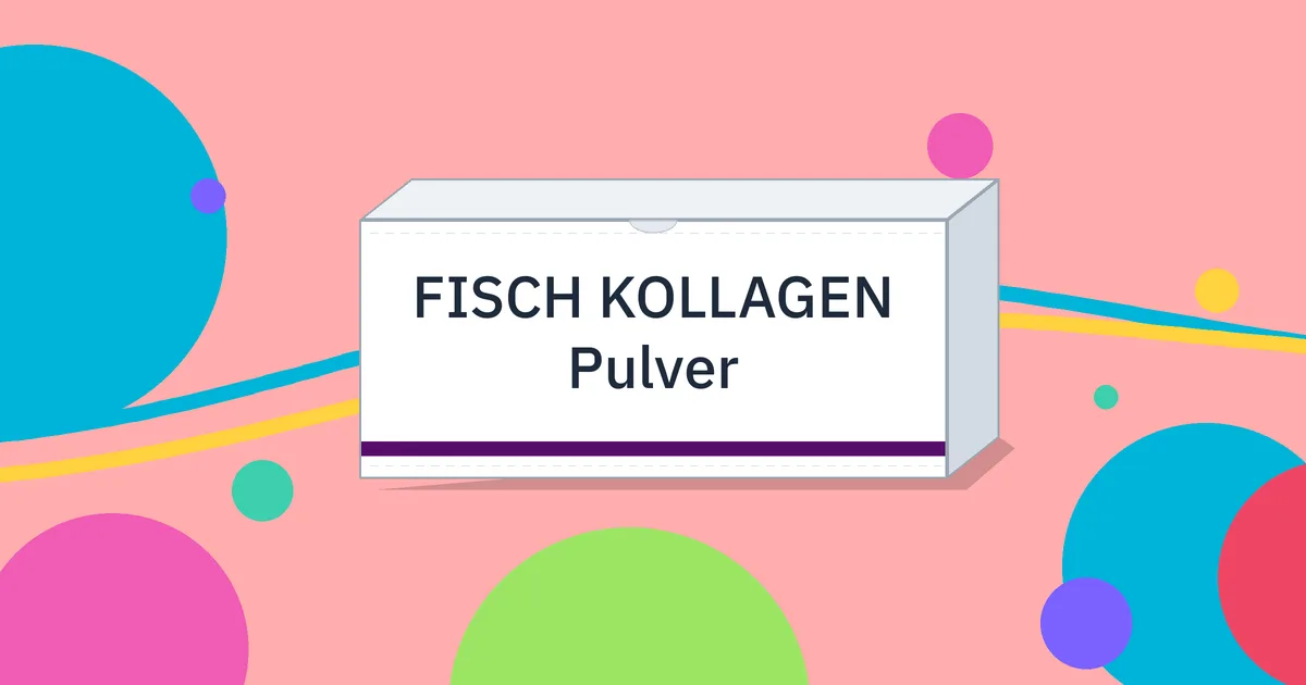 Symbolbild: Packung mit der Aufschrift FISCH KOLLAGEN Pulver (PZN 18662836) – Verfügbarkeit und Bezug in Apotheken in Frankfurt am Main