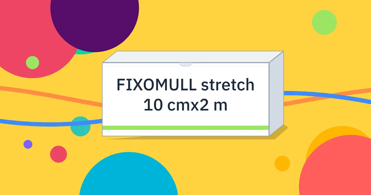 Symbolbild: Packung mit der Aufschrift FIXOMULL stretch 10 cmx2 m (PZN 19700757) – Verfügbarkeit und Bezug in Apotheken in Frankfurt am Main