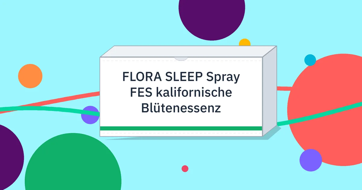 Symbolbild: Packung mit der Aufschrift FLORA SLEEP Spray FES kalifornische Blütenessenz (PZN 18810194) – Verfügbarkeit und Bezug in Apotheken in Frankfurt am Main