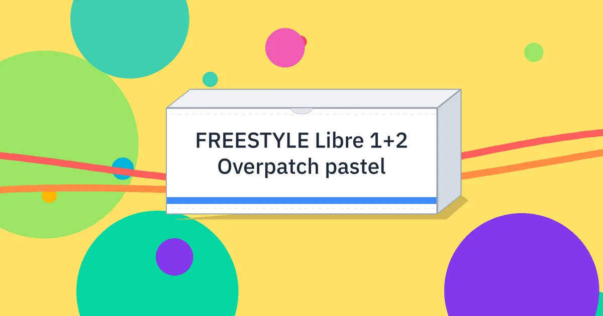 Symbolbild: Packung mit der Aufschrift FREESTYLE Libre 1+2 Overpatch pastel (PZN 19864513) – Verfügbarkeit und Bezug in Apotheken in Frankfurt am Main