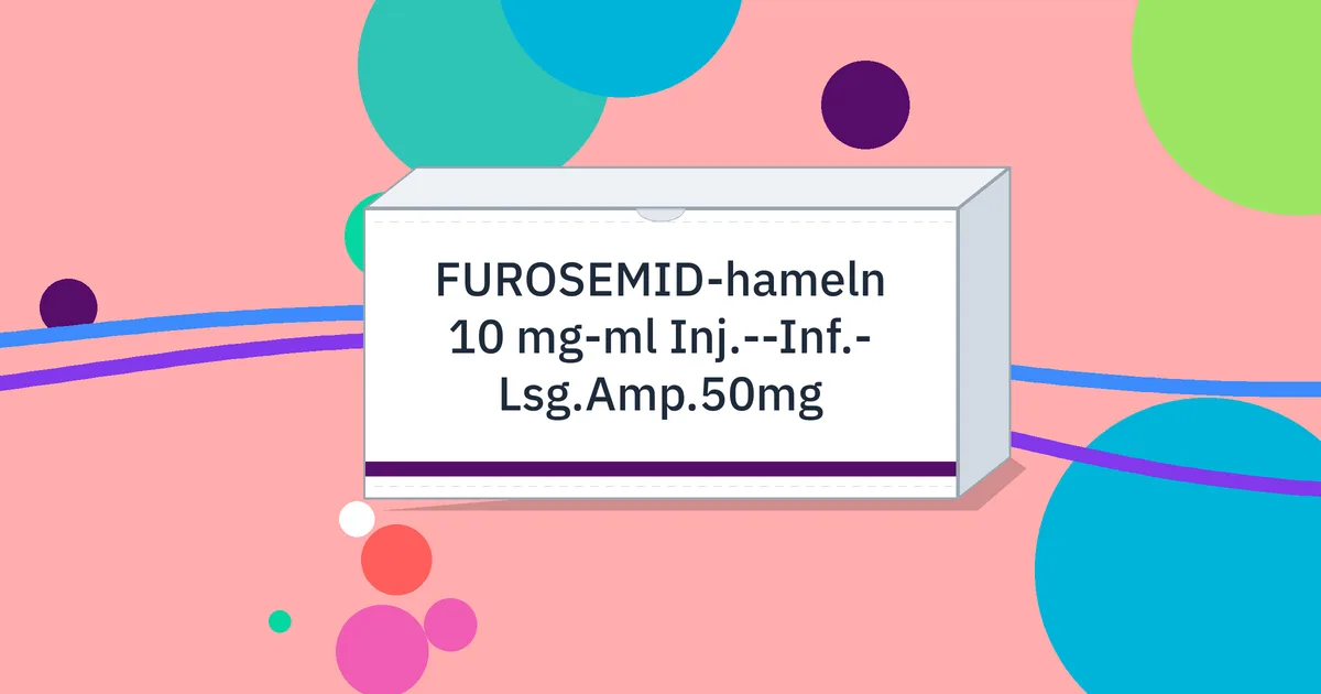 Symbolbild: Packung mit der Aufschrift FUROSEMID-hameln 10 mg-ml Inj.--Inf.-Lsg.Amp.50mg (PZN 20203426) – Verfügbarkeit und Bezug in Apotheken in Frankfurt am Main