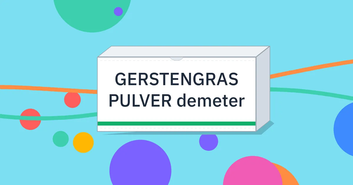 Symbolbild: Packung mit der Aufschrift GERSTENGRAS PULVER demeter (PZN 12648717) – Verfügbarkeit und Bezug in Apotheken in Frankfurt am Main