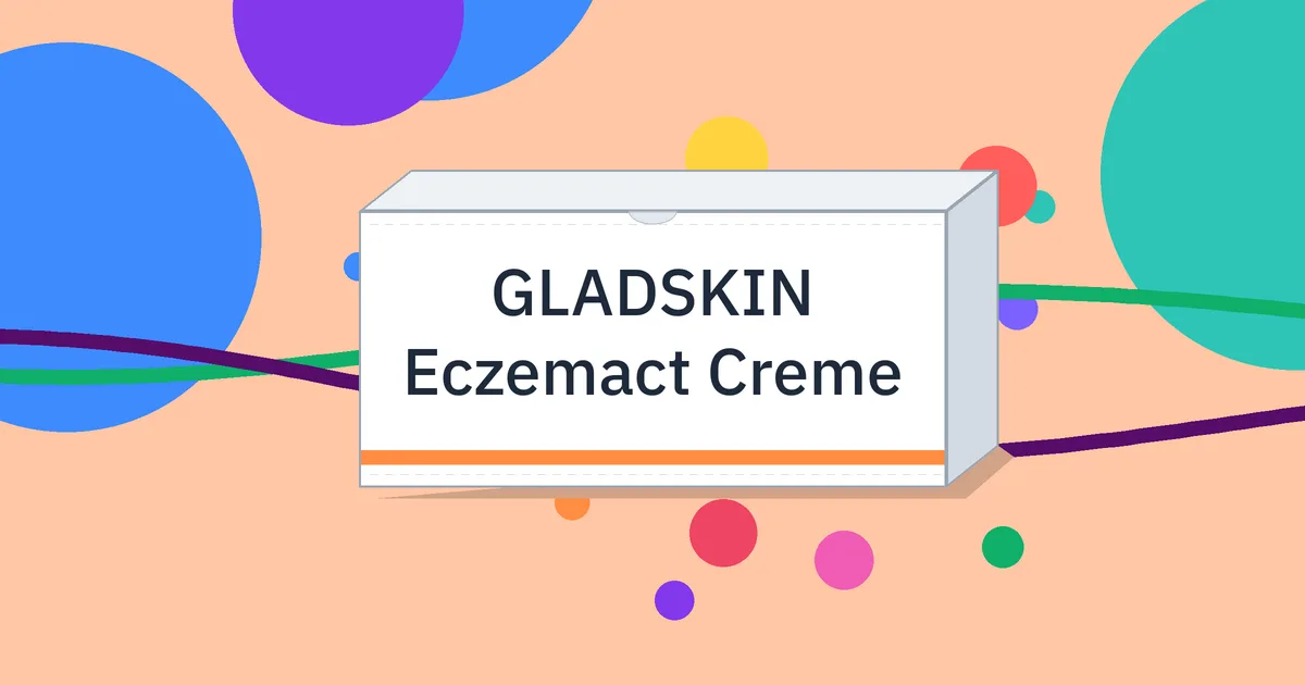 Symbolbild: Packung mit der Aufschrift GLADSKIN Eczemact Creme (PZN 18256355) – Verfügbarkeit und Bezug in Apotheken in Frankfurt am Main