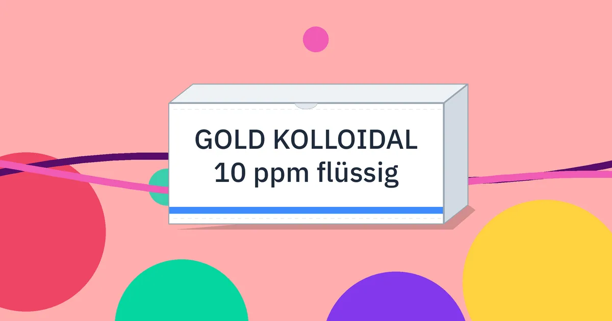 Symbolbild: Packung mit der Aufschrift GOLD KOLLOIDAL 10 ppm flüssig (PZN 20385640) – Verfügbarkeit und Bezug in Apotheken in Frankfurt am Main
