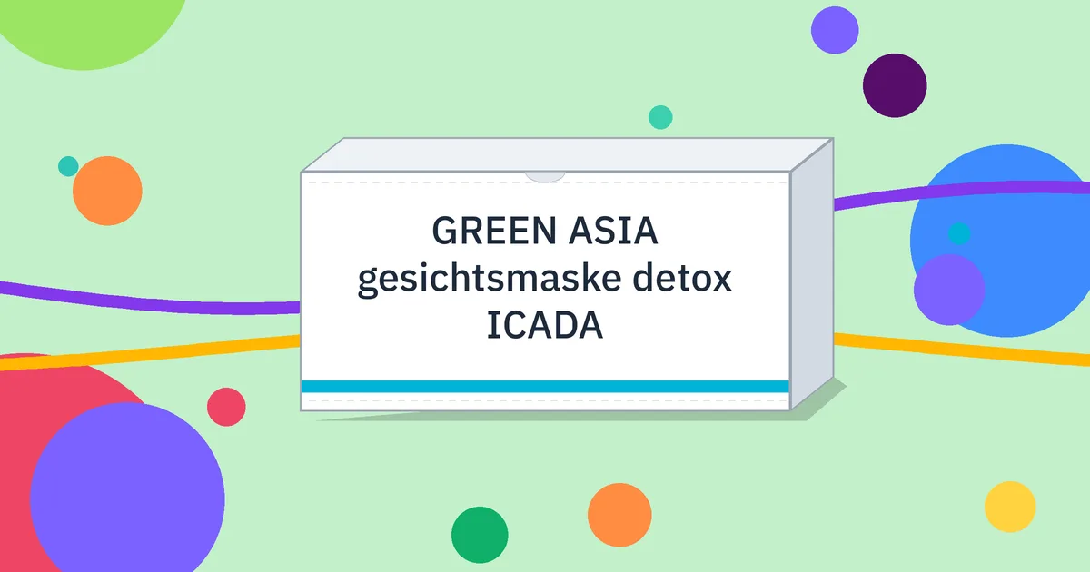 Symbolbild: Packung mit der Aufschrift GREEN ASIA gesichtsmaske detox ICADA (PZN 17292366) – Verfügbarkeit und Bezug in Apotheken in Frankfurt am Main