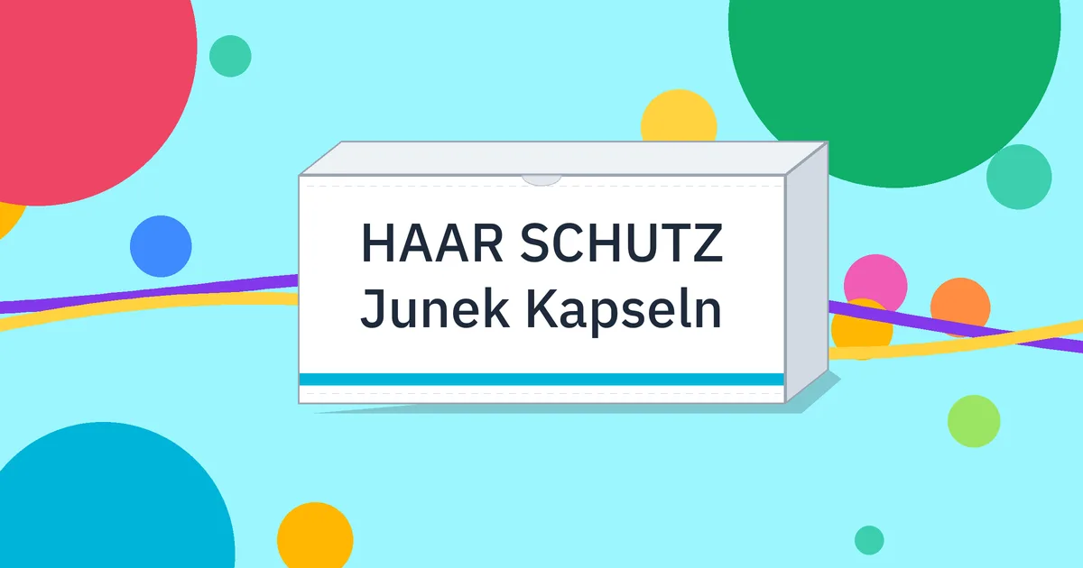 Symbolbild: Packung mit der Aufschrift HAAR SCHUTZ Junek Kapseln (PZN 10017697) – Verfügbarkeit und Bezug in Apotheken in Frankfurt am Main