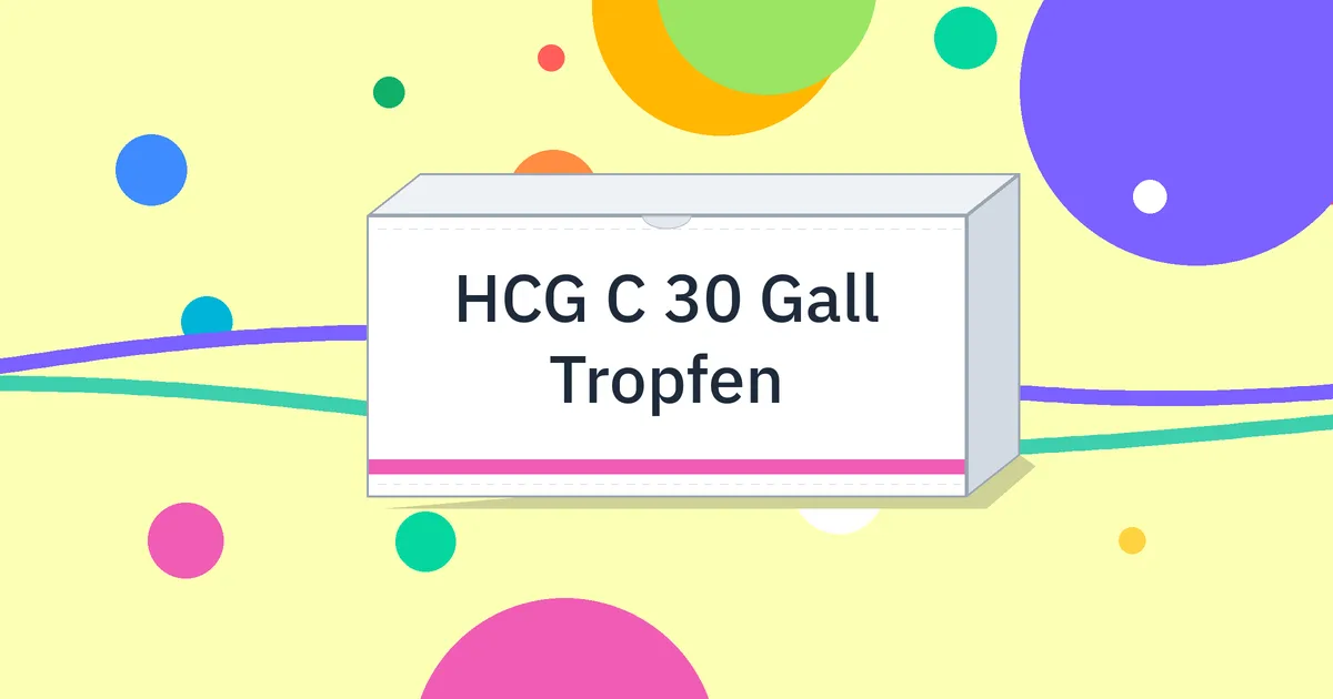 Symbolbild: Packung mit der Aufschrift HCG C 30 Gall Tropfen (PZN 13966483) – Verfügbarkeit und Bezug in Apotheken in Frankfurt am Main
