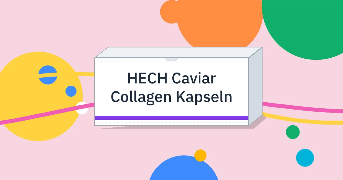 Symbolbild: Packung mit der Aufschrift HECH Caviar Collagen Kapseln (PZN 15734038) – Verfügbarkeit und Bezug in Apotheken in Frankfurt am Main