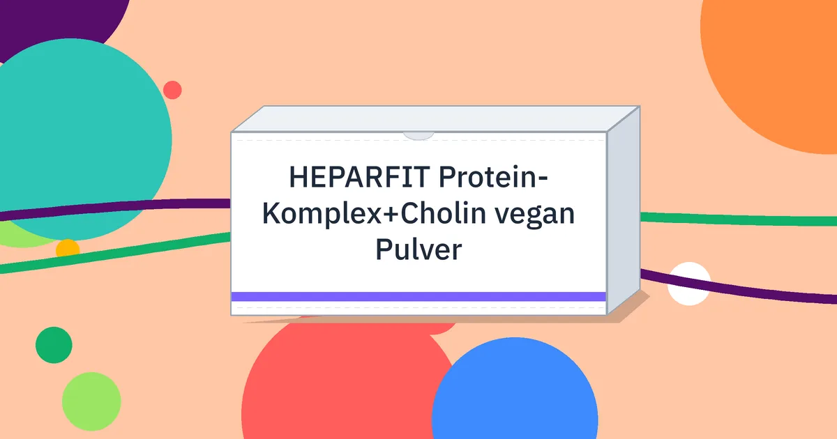 Symbolbild: Packung mit der Aufschrift HEPARFIT Protein-Komplex+Cholin vegan Pulver (PZN 19826292) – Verfügbarkeit und Bezug in Apotheken in Frankfurt am Main