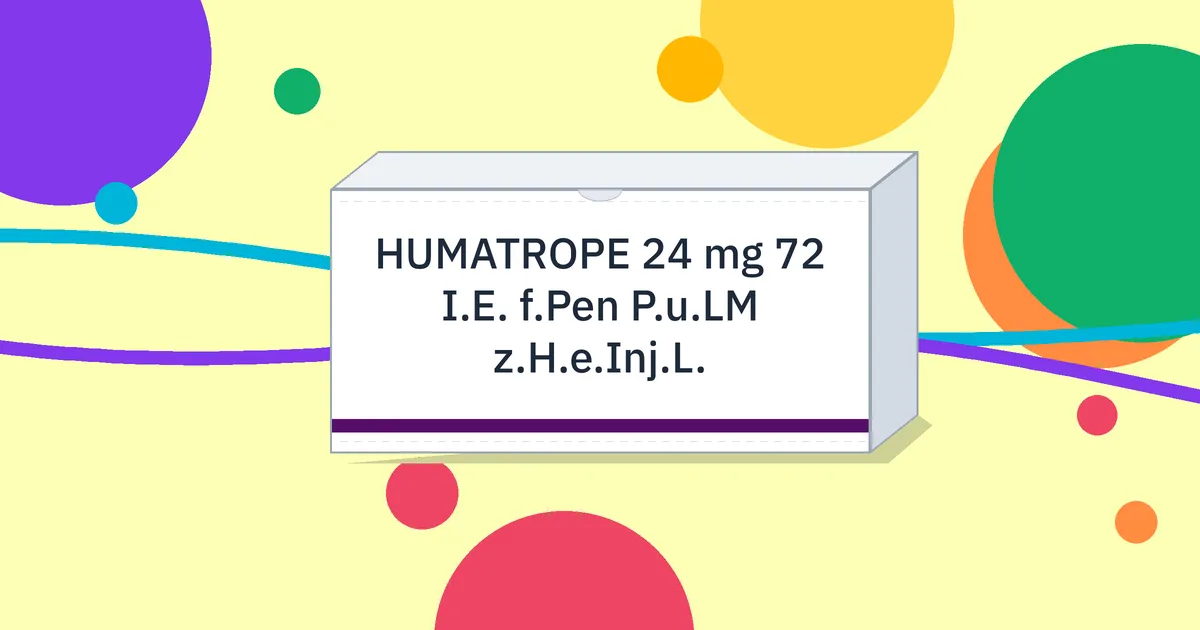 Symbolbild: Packung mit der Aufschrift HUMATROPE 24 mg 72 I.E. f.Pen P.u.LM z.H.e.Inj.L. (PZN 05047526) – Verfügbarkeit und Bezug in Apotheken in Frankfurt am Main