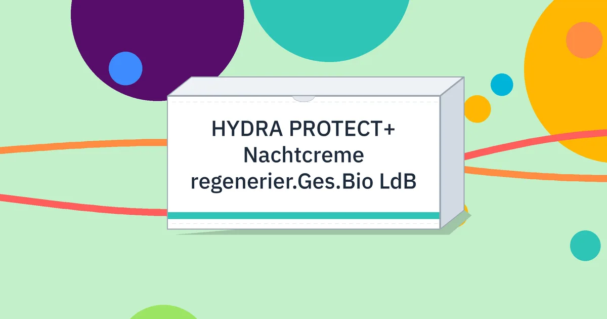 Symbolbild: Packung mit der Aufschrift HYDRA PROTECT+ Nachtcreme regenerier.Ges.Bio LdB (PZN 17636736) – Verfügbarkeit und Bezug in Apotheken in Frankfurt am Main