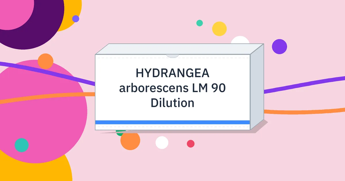 Symbolbild: Packung mit der Aufschrift HYDRANGEA arborescens LM 90 Dilution (PZN 13556590) – Verfügbarkeit und Bezug in Apotheken in Frankfurt am Main