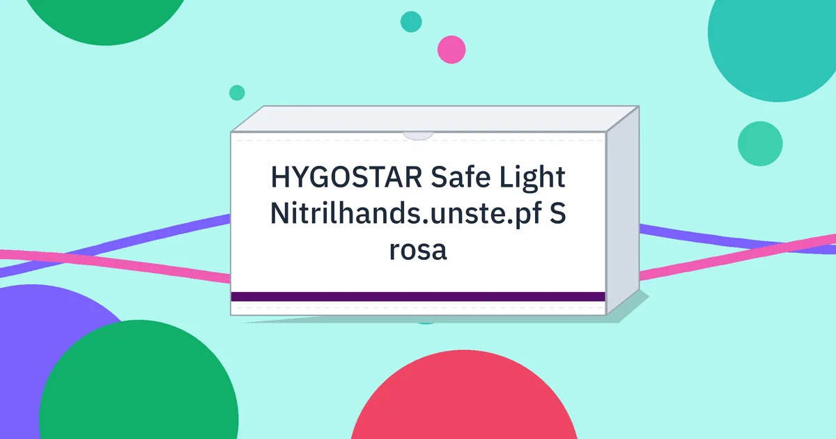 Symbolbild: Packung mit der Aufschrift HYGOSTAR Safe Light Nitrilhands.unste.pf S rosa (PZN 20772897) – Verfügbarkeit und Bezug in Apotheken in Frankfurt am Main