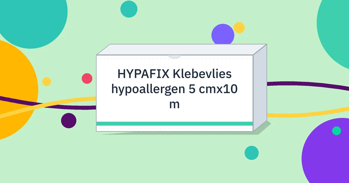 Symbolbild: Packung mit der Aufschrift HYPAFIX Klebevlies hypoallergen 5 cmx10 m (PZN 19116248) – Verfügbarkeit und Bezug in Apotheken in Frankfurt am Main