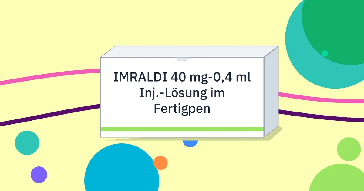 Symbolbild: Packung mit der Aufschrift IMRALDI 40 mg-0,4 ml Inj.-Lösung im Fertigpen (PZN 18411152) – Verfügbarkeit und Bezug in Apotheken in Frankfurt am Main