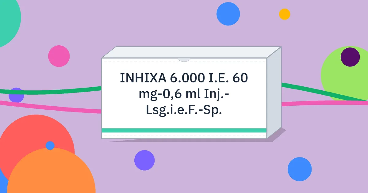 Symbolbild: Packung mit der Aufschrift INHIXA 6.000 I.E. 60 mg-0,6 ml Inj.-Lsg.i.e.F.-Sp. (PZN 18094504) – Verfügbarkeit und Bezug in Apotheken in Frankfurt am Main