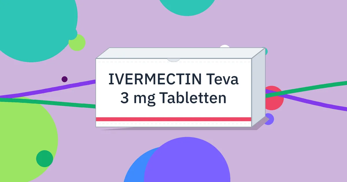 Symbolbild: Packung mit der Aufschrift IVERMECTIN Teva 3 mg Tabletten (PZN 19952312) – Verfügbarkeit und Bezug in Apotheken in Frankfurt am Main