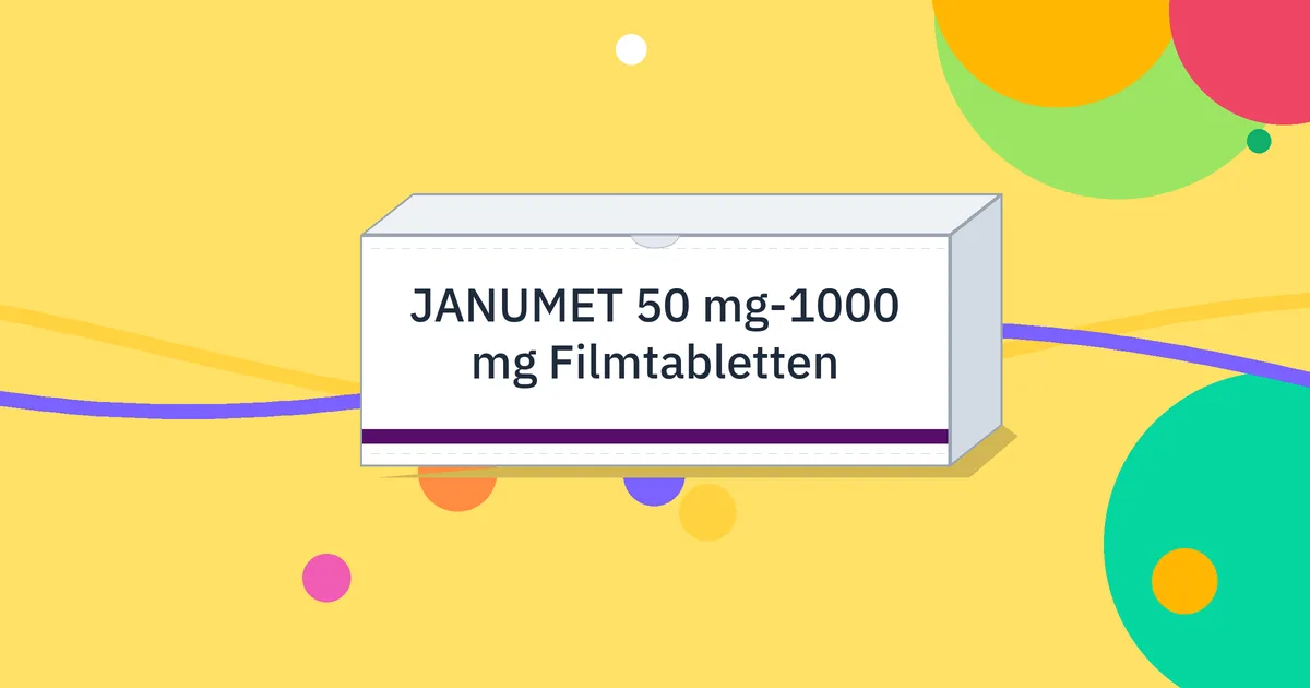 Symbolbild: Packung mit der Aufschrift JANUMET 50 mg-1000 mg Filmtabletten (PZN 18777396) – Verfügbarkeit und Bezug in Apotheken in Frankfurt am Main
