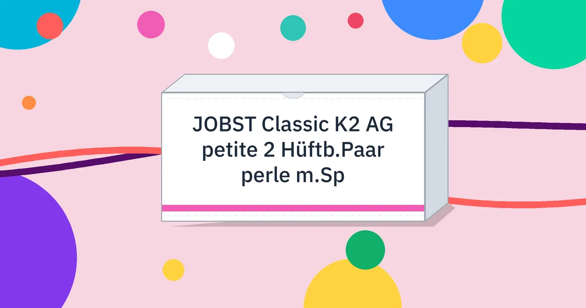 Symbolbild: Packung mit der Aufschrift JOBST Classic K2 AG petite 2 Hüftb.Paar perle m.Sp (PZN 13064763) – Verfügbarkeit und Bezug in Apotheken in Frankfurt am Main