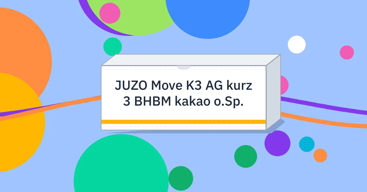 Symbolbild: Packung mit der Aufschrift JUZO Move K3 AG kurz 3 BHBM kakao o.Sp. (PZN 18594000) – Verfügbarkeit und Bezug in Apotheken in Frankfurt am Main