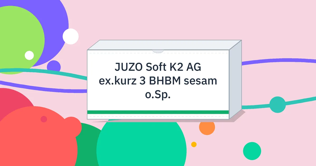 Symbolbild: Packung mit der Aufschrift JUZO Soft K2 AG ex.kurz 3 BHBM sesam o.Sp. (PZN 14862202) – Verfügbarkeit und Bezug in Apotheken in Frankfurt am Main