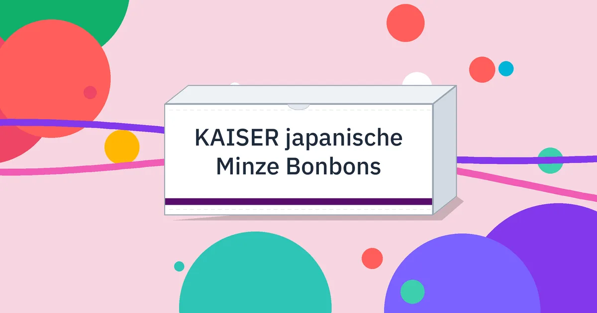 Symbolbild: Packung mit der Aufschrift KAISER japanische Minze Bonbons (PZN 18242494) – Verfügbarkeit und Bezug in Apotheken in Frankfurt am Main