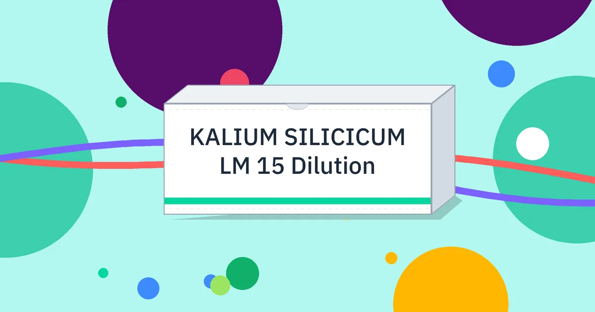 Symbolbild: Packung mit der Aufschrift KALIUM SILICICUM LM 15 Dilution (PZN 12925921) – Verfügbarkeit und Bezug in Apotheken in Frankfurt am Main