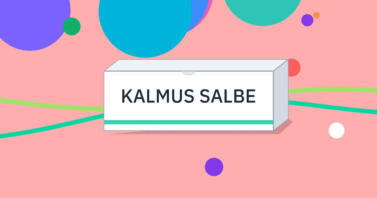 Symbolbild: Packung mit der Aufschrift KALMUS SALBE (PZN 18091635) – Verfügbarkeit und Bezug in Apotheken in Frankfurt am Main