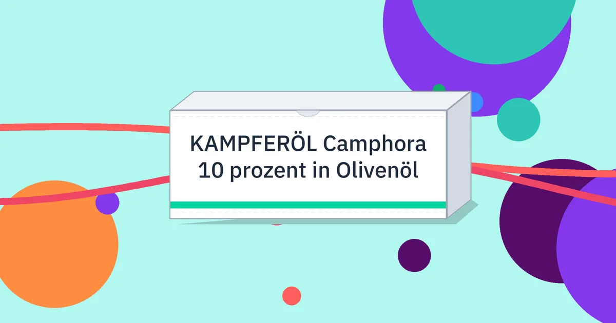 Symbolbild: Packung mit der Aufschrift KAMPFERÖL Camphora 10 prozent in Olivenöl (PZN 18432177) – Verfügbarkeit und Bezug in Apotheken in Frankfurt am Main