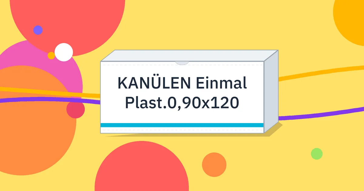 Symbolbild: Packung mit der Aufschrift KANÜLEN Einmal Plast.0,90x120 (PZN 01963976) – Verfügbarkeit und Bezug in Apotheken in Frankfurt am Main