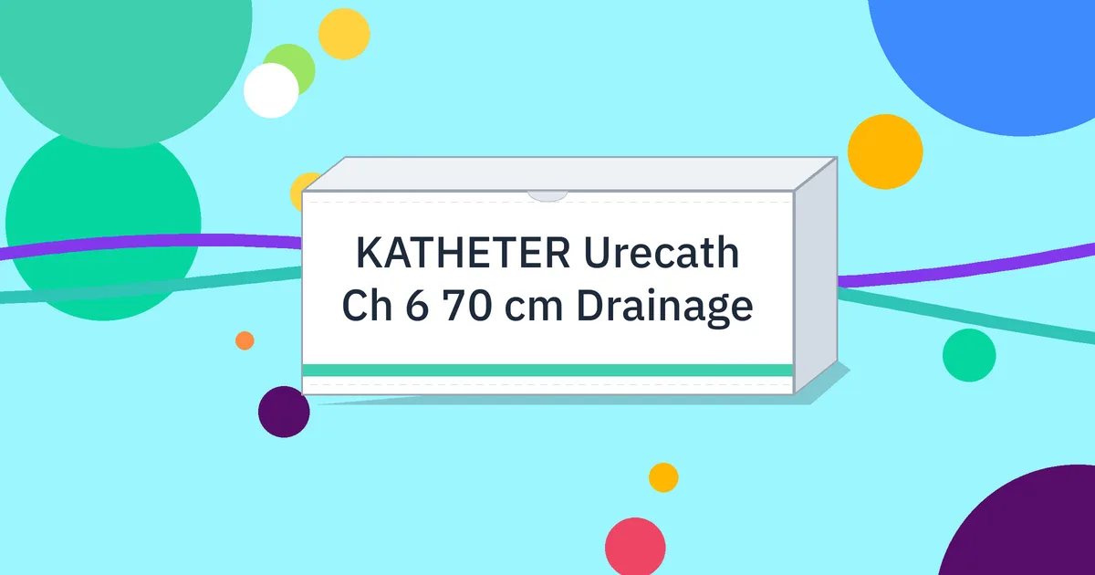 Symbolbild: Packung mit der Aufschrift KATHETER Urecath Ch 6 70 cm Drainage (PZN 03385118) – Verfügbarkeit und Bezug in Apotheken in Frankfurt am Main