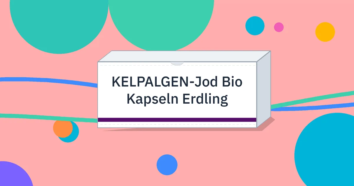 Symbolbild: Packung mit der Aufschrift KELPALGEN-Jod Bio Kapseln Erdling (PZN 18205926) – Verfügbarkeit und Bezug in Apotheken in Frankfurt am Main