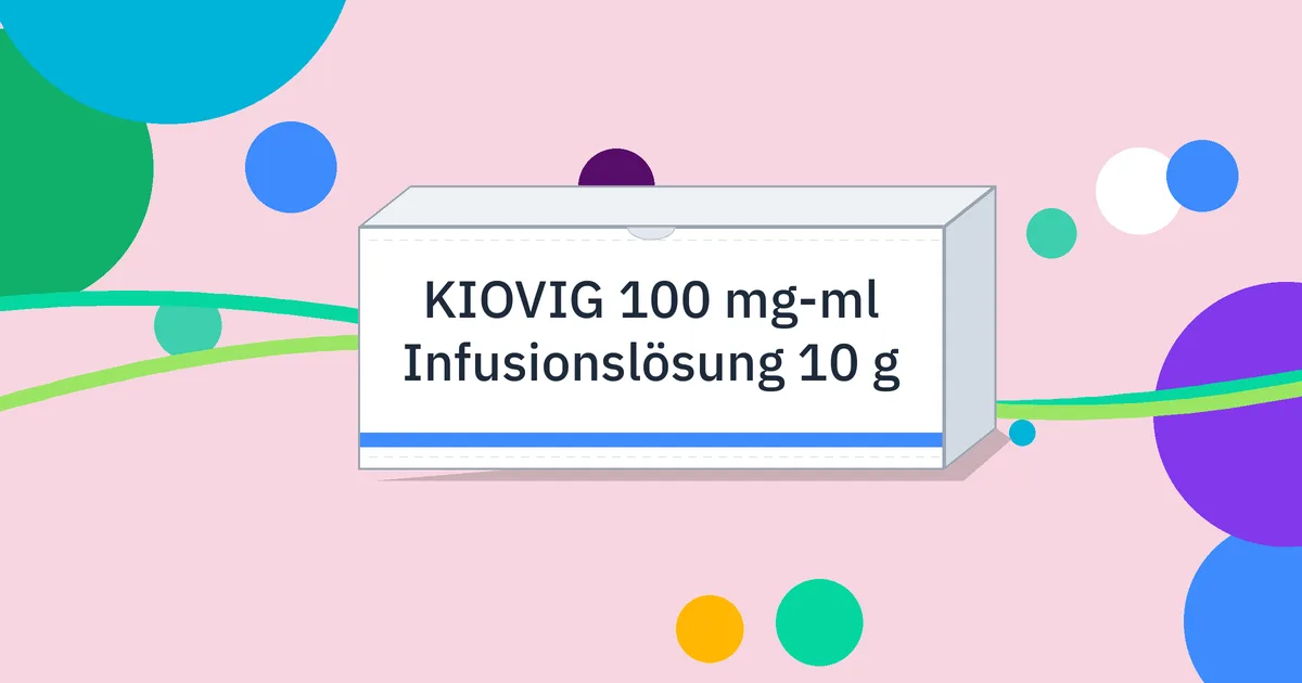 Symbolbild: Packung mit der Aufschrift KIOVIG 100 mg-ml Infusionslösung 10 g (PZN 11652378) – Verfügbarkeit und Bezug in Apotheken in Frankfurt am Main